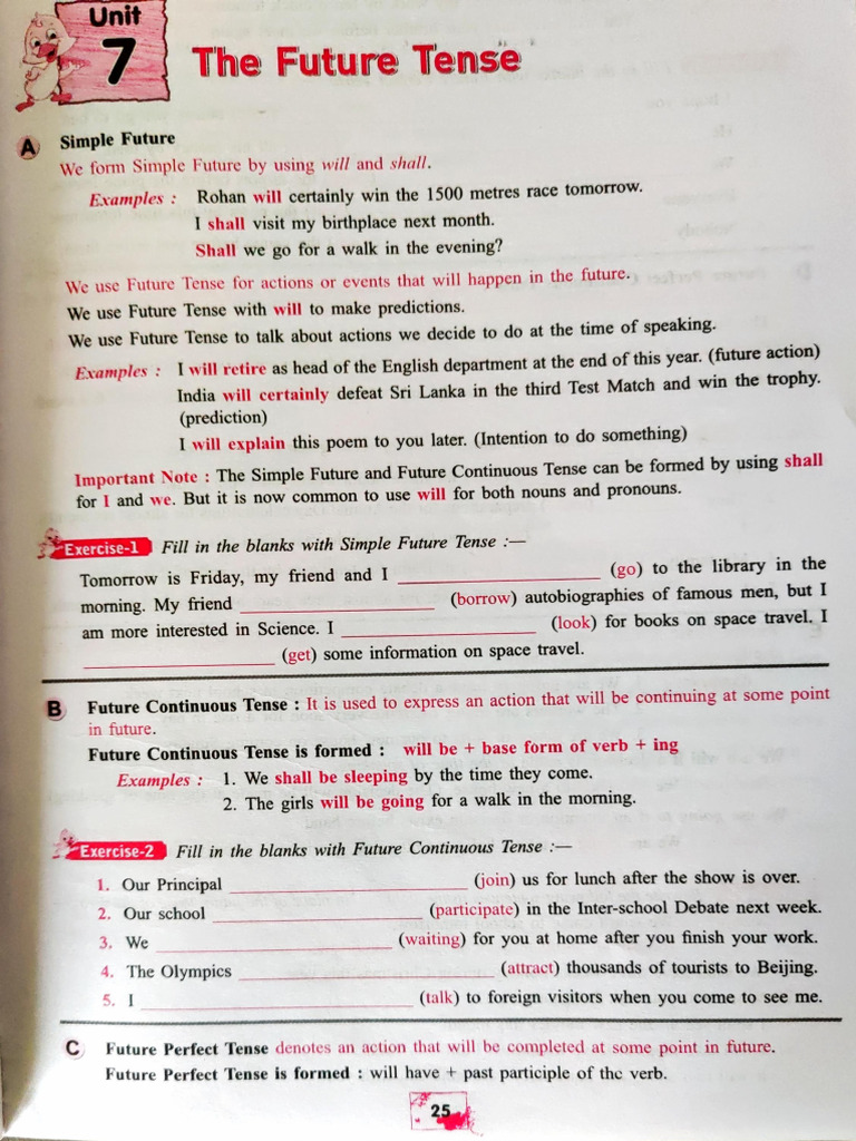 CLASS 9 - Classwork - Future Tense | PDF