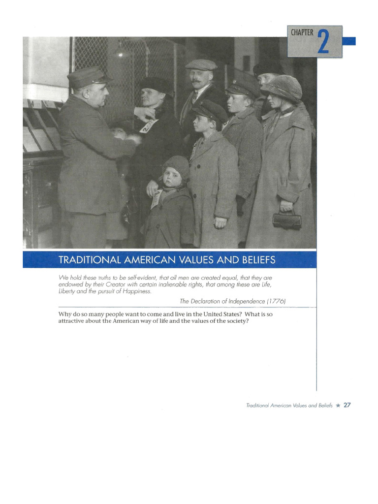 Traditional American Values Overview | PDF