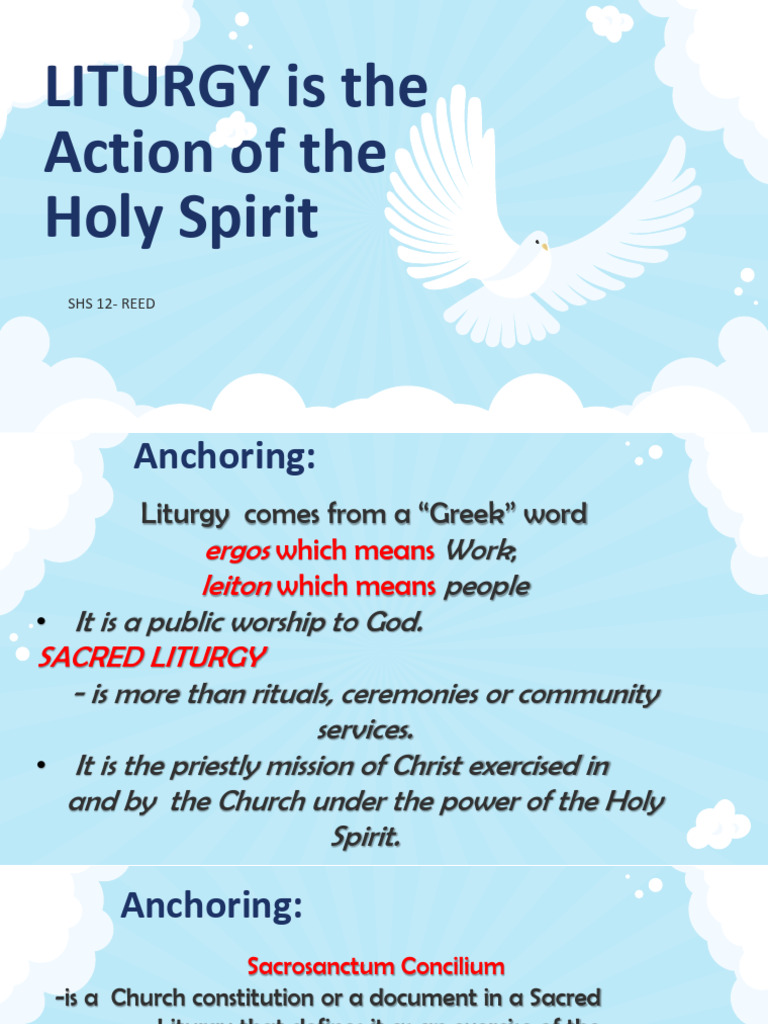 Understanding Sacred Liturgy and the Holy Spirit | PDF | Catholic ...