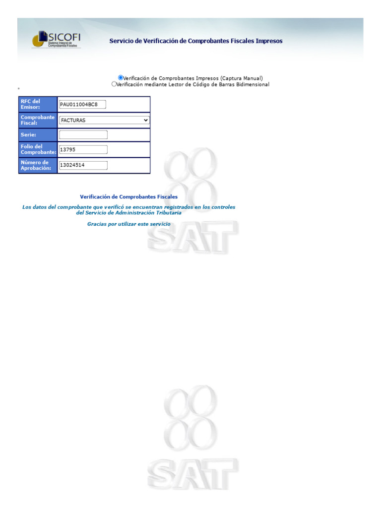 Verificación de Comprobantes Fiscales | PDF
