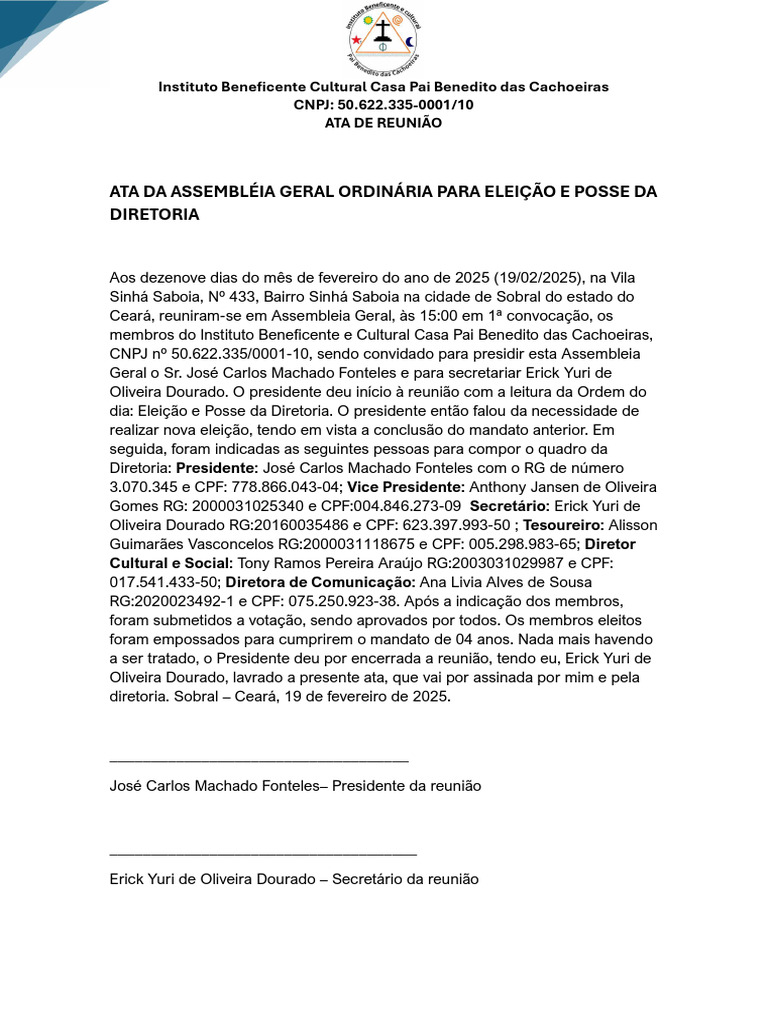 Ata Okok | PDF | Brasil