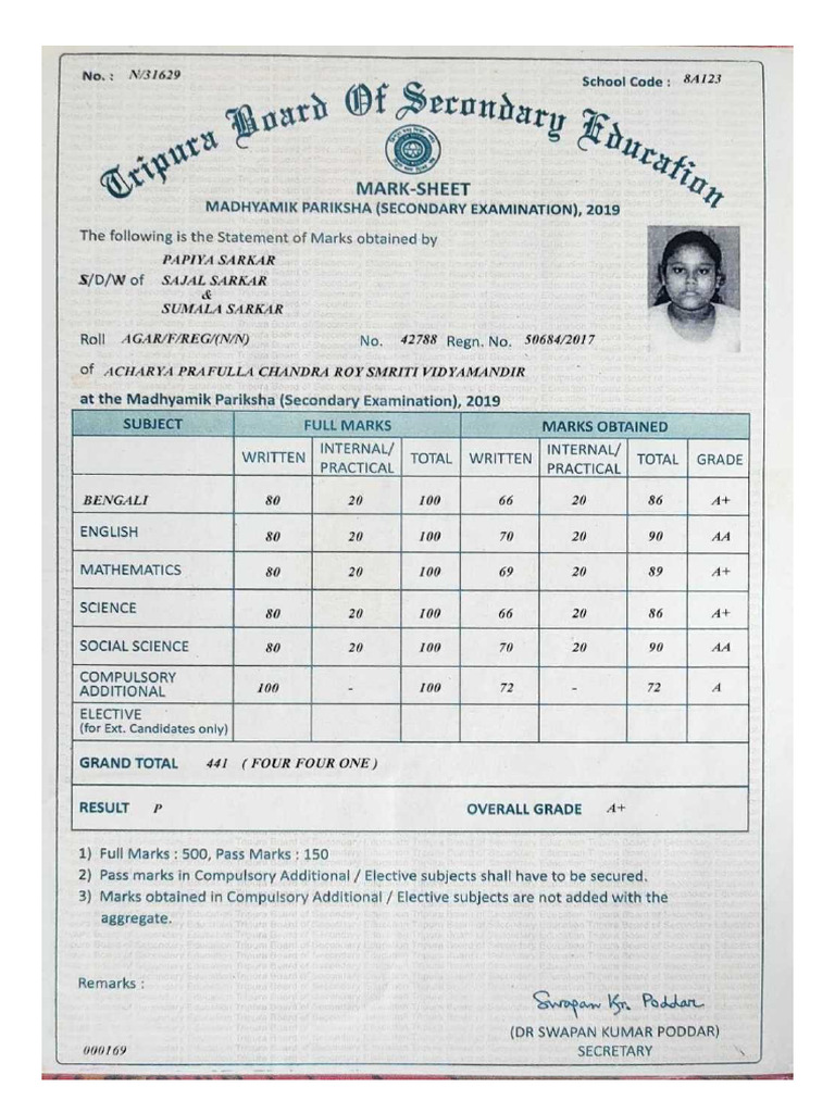 10th Marksheet 200kb | PDF