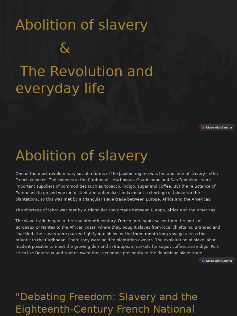 Abolition of Slavery (1) | PDF | Slavery | Atlantic Slave Trade