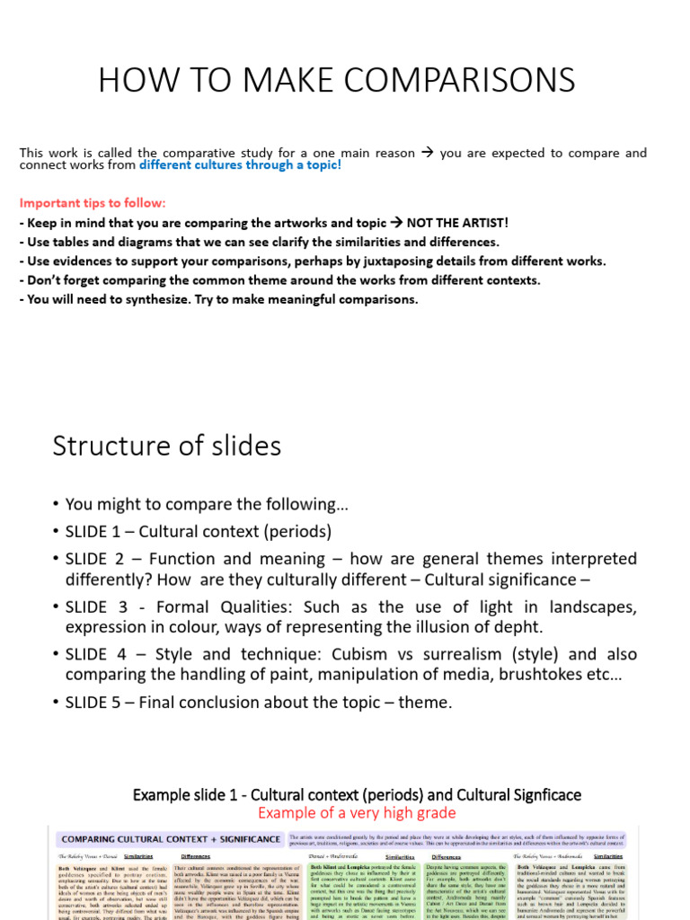 How To Make The Comparison Part of The Comparative Study IB | PDF