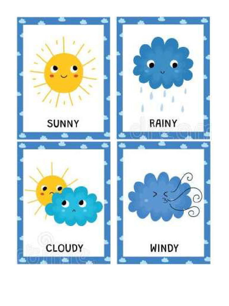 weather flashcards | PDF