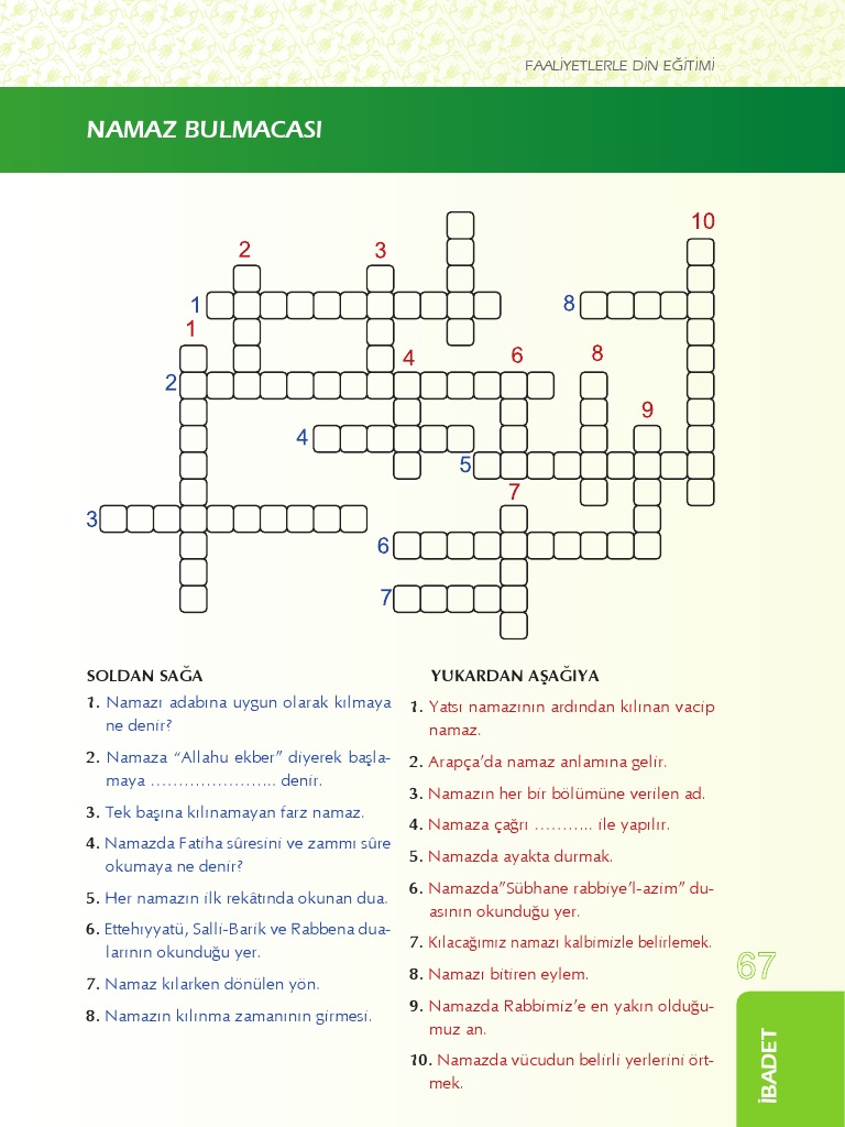 Namaz - Bulmaca | PDF