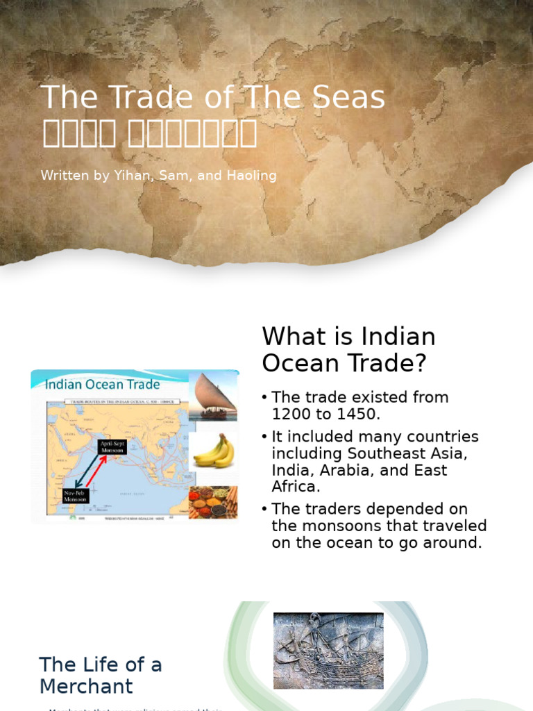 HW Presentation Indian Ocean Trade | PDF | Trade