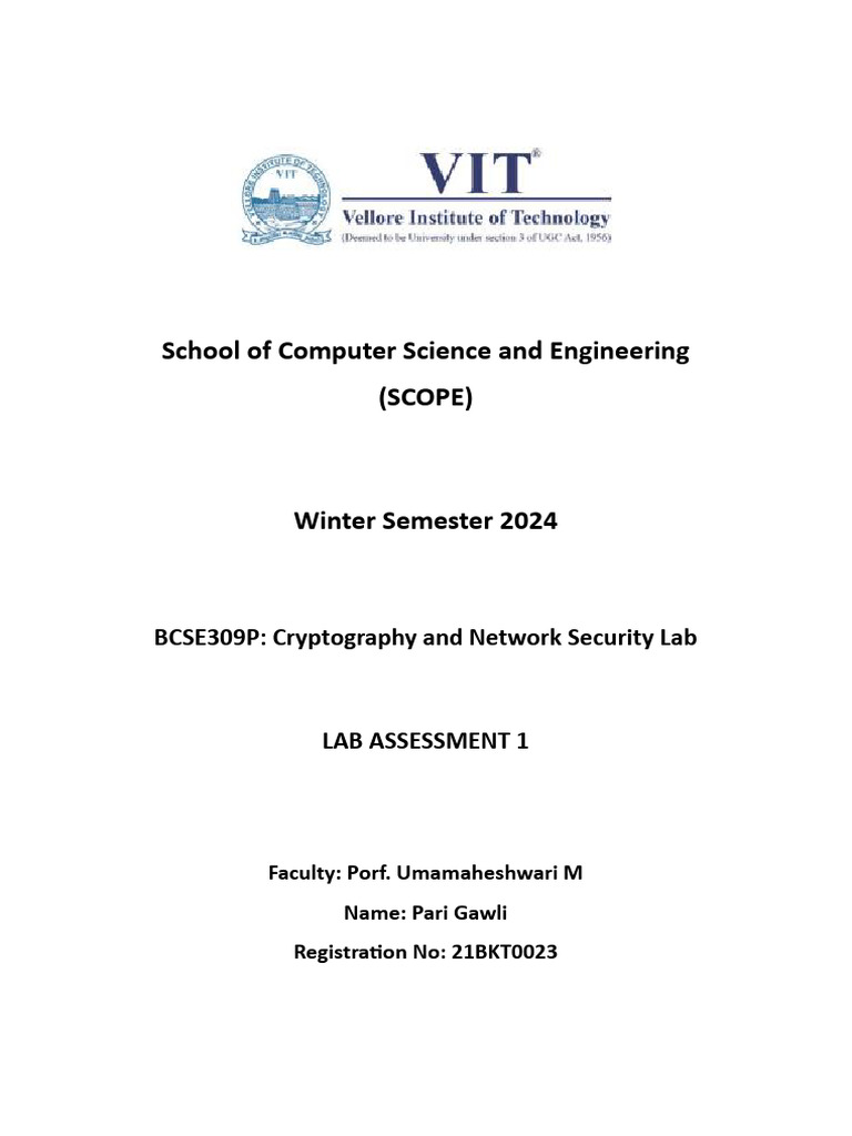 CRYPTOGRAPHY LAB 1 PDF | PDF | Cryptography | Secure Communication