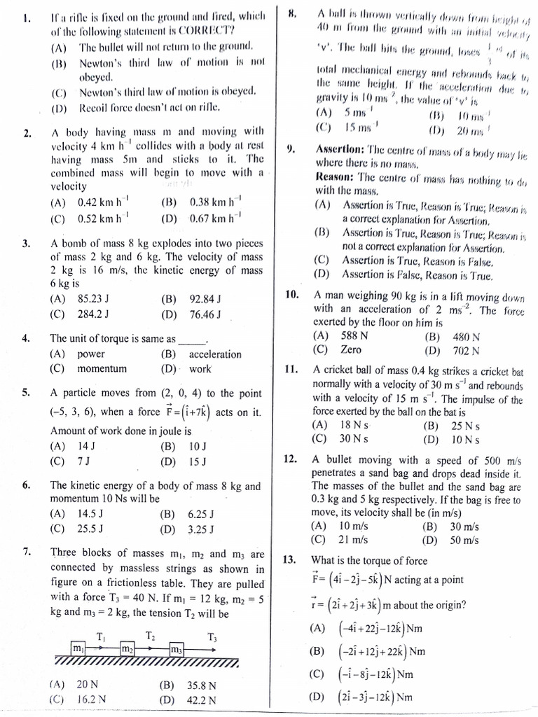Laws of Motion CCC | PDF | Force | Momentum
