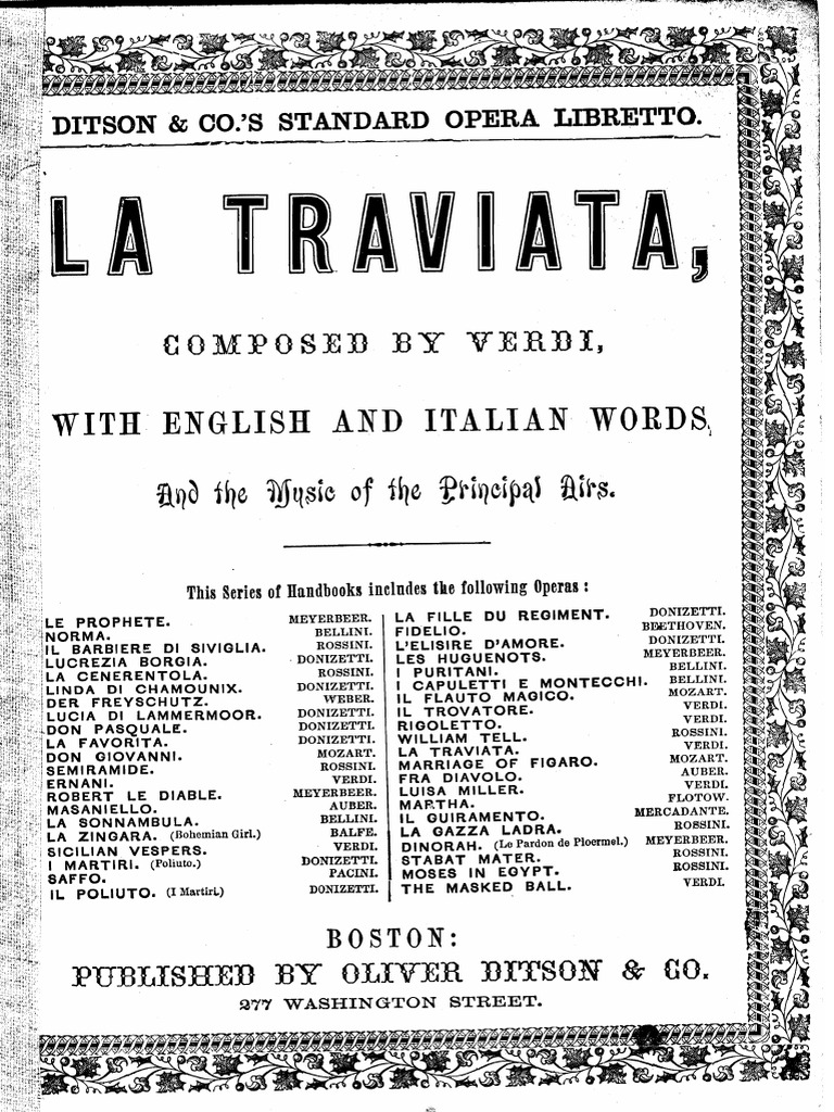 (Free Scores - Com) - Verdi Giuseppe Traviata Complete Libretto Italian ...