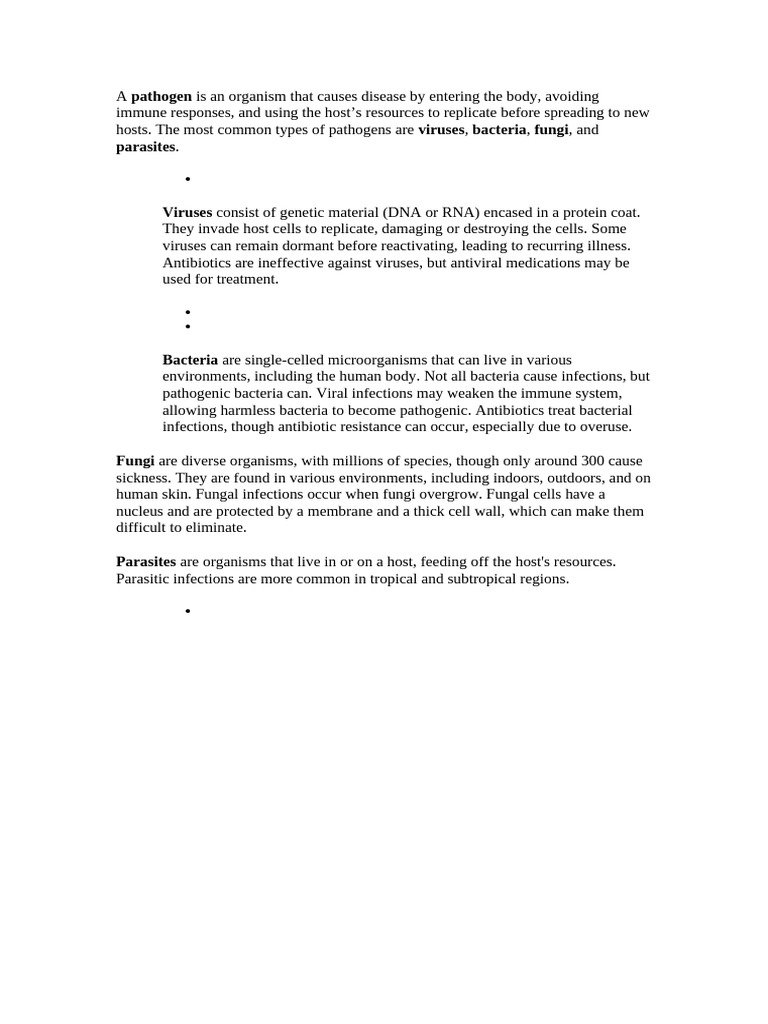 A Pathogen Is An Organism That Causes Disease by e | PDF