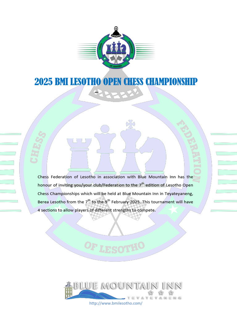 2025 BMI Lesotho Open Chess Championship Invitation | PDF | Sports | Chess