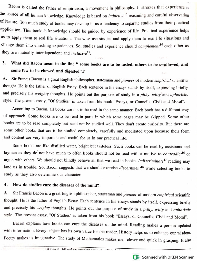 English 2nd year answers ipe | PDF