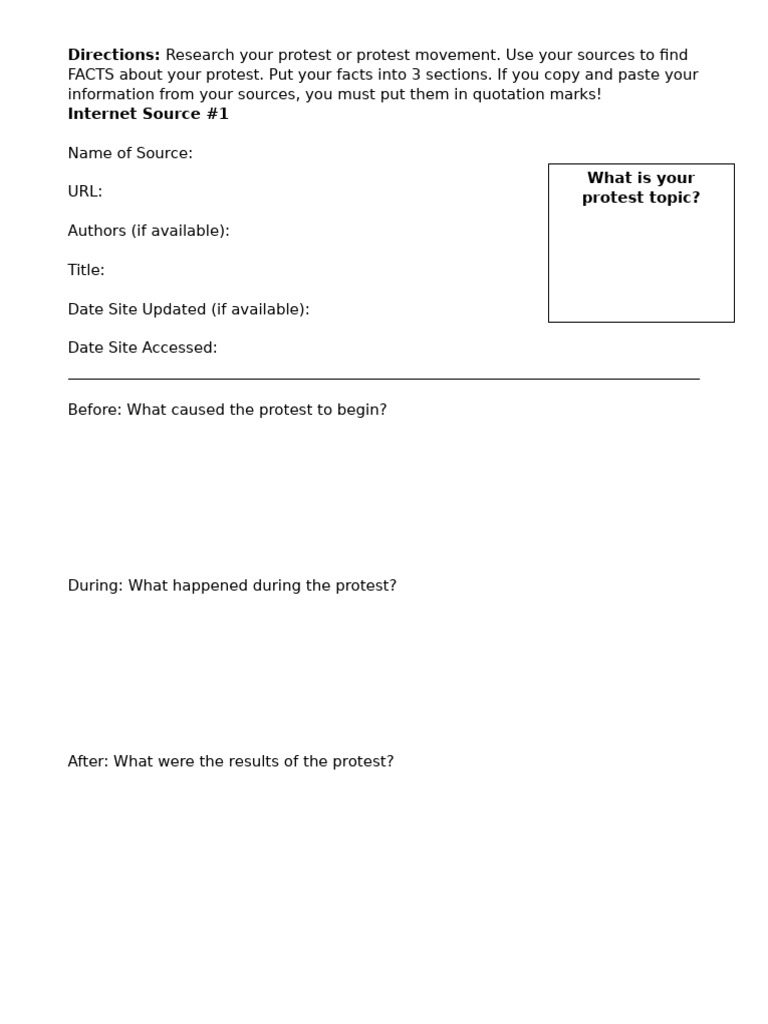 Research Graphic Organizer | PDF