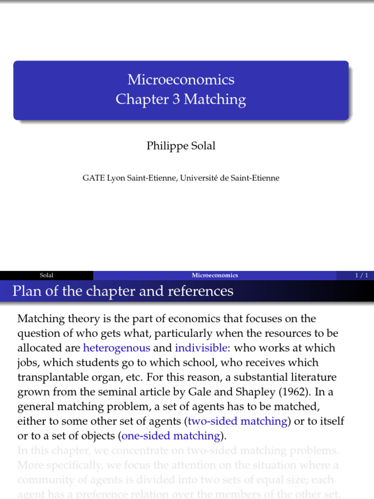 CourseM2-Chap.Matching | PDF | Mathematics | Mathematical Concepts