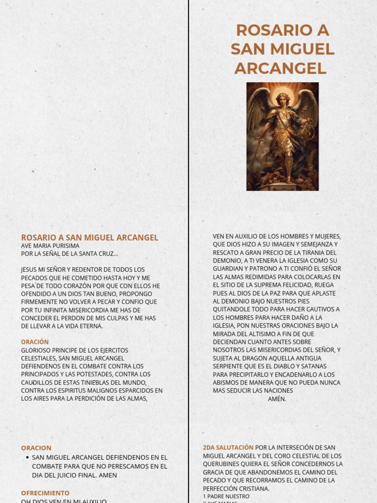 Rosario A San Miguel Arcangel | PDF | Ángel | Miguel (Arcángel)