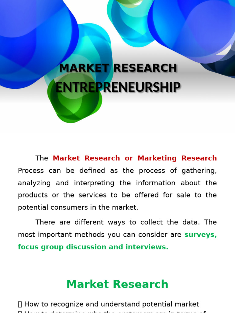 Market Research Techniques for Entrepreneurs | PDF | Focus Group ...