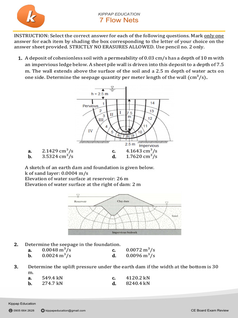 Kippap Handout GH 07 Flow Nets | PDF