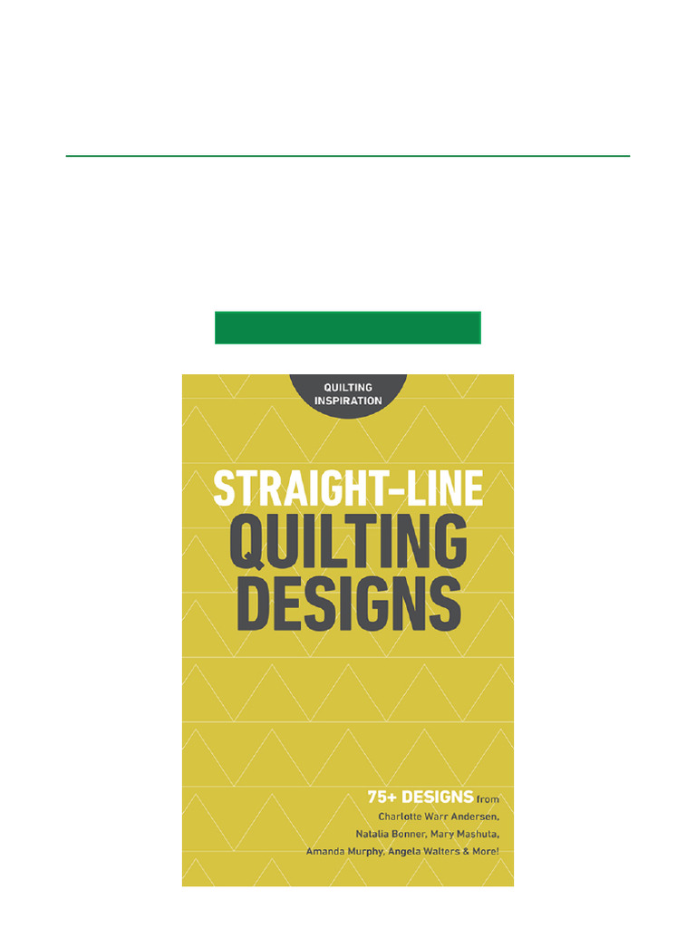 Straight Line Quilting Designs 75+ Designs From Charlotte Warr Andersen ...