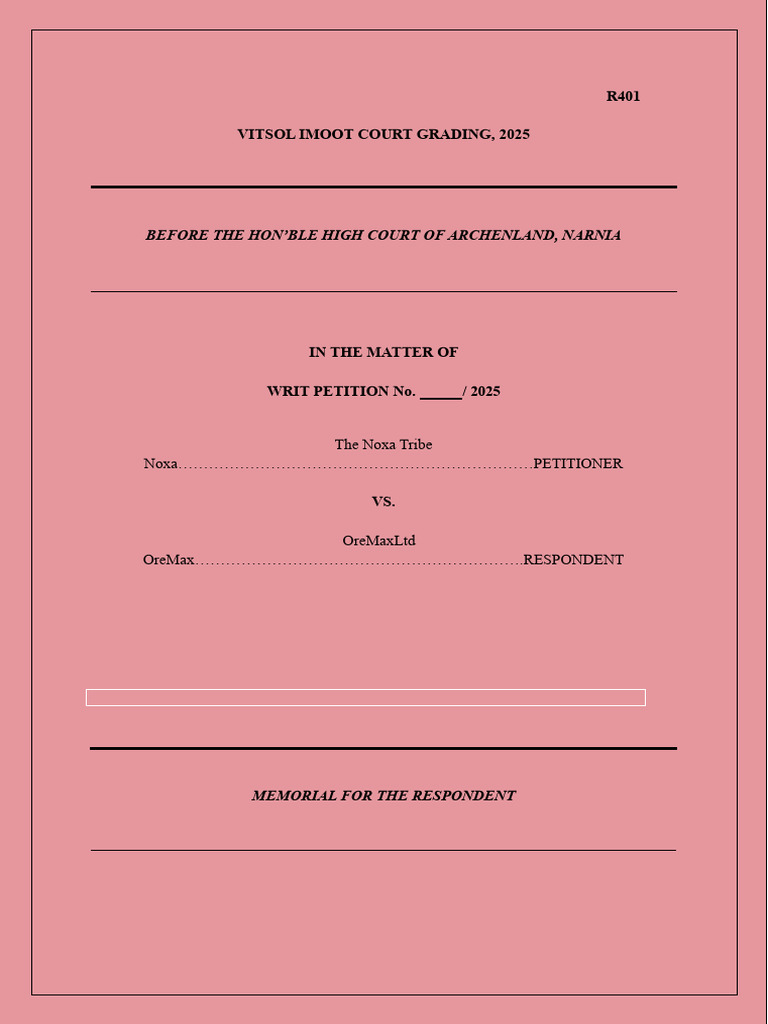 respondent memorial | PDF | Environmental Impact Assessment | Sustainability