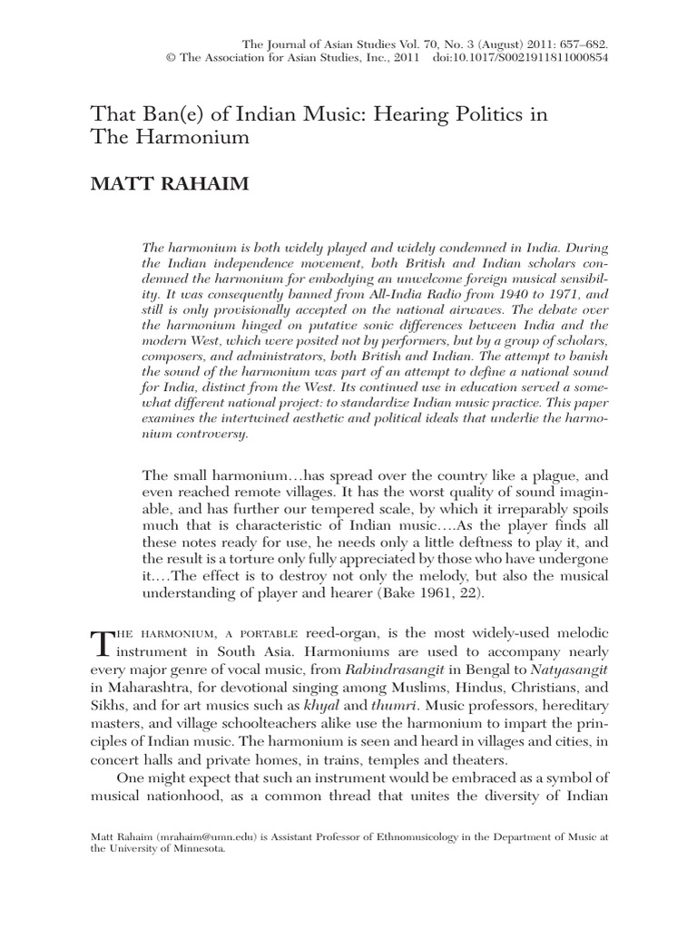 Rahaim That Ban (E) of Indian Music Final | PDF | Interval (Music ...
