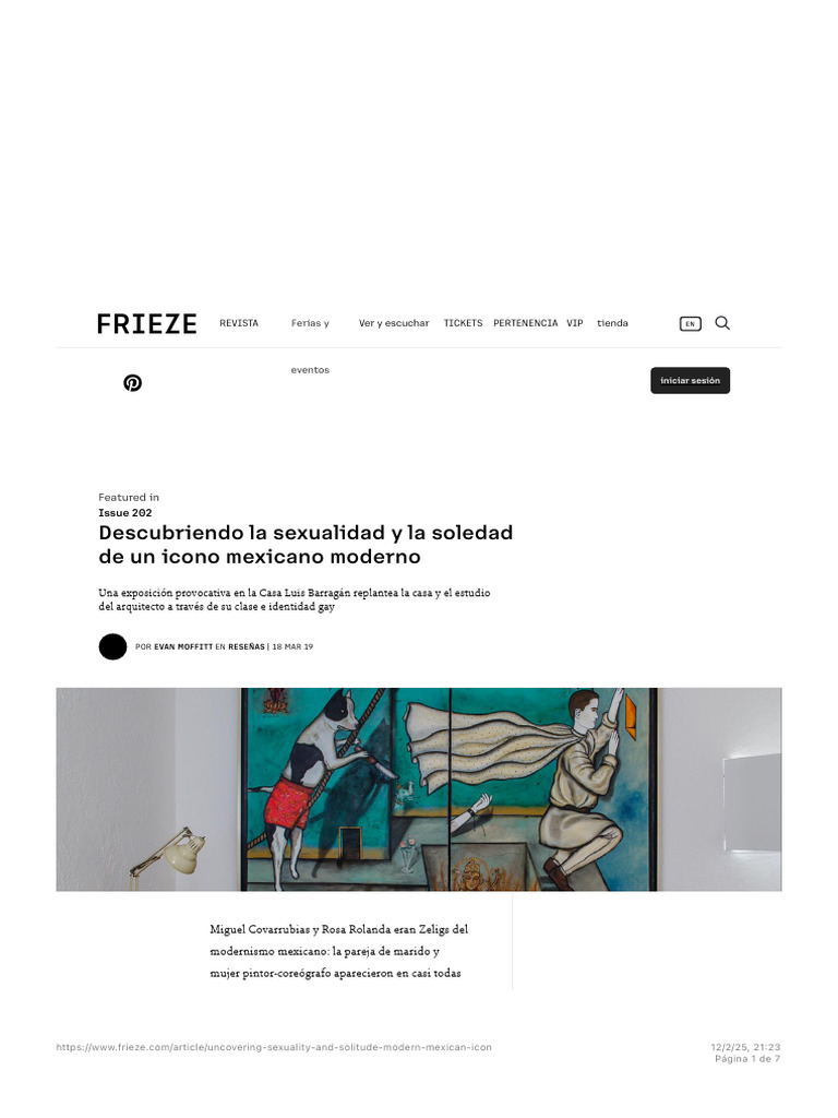 Descubriendo La Sexualidad y La Soledad de Un Icono Mexicano Moderno - Frieze | PDF | México