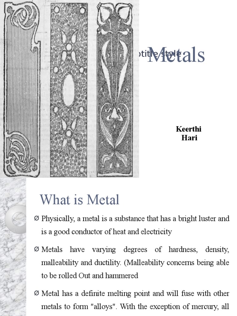 List of Pure Metals Overview | PDF | Technology & Engineering