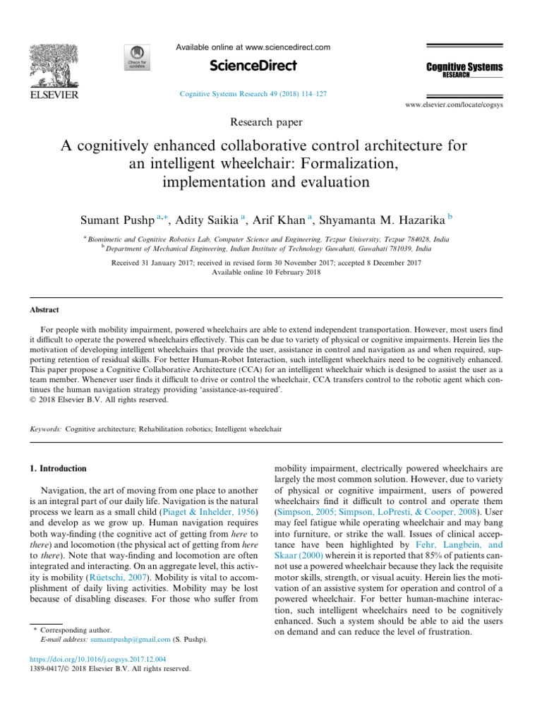 MS_paper | PDF | Robotics | Wheelchair