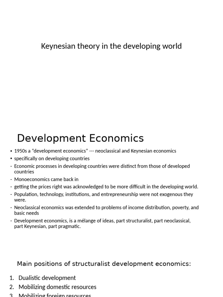 Development Economics | PDF | Economics | Keynesian Economics