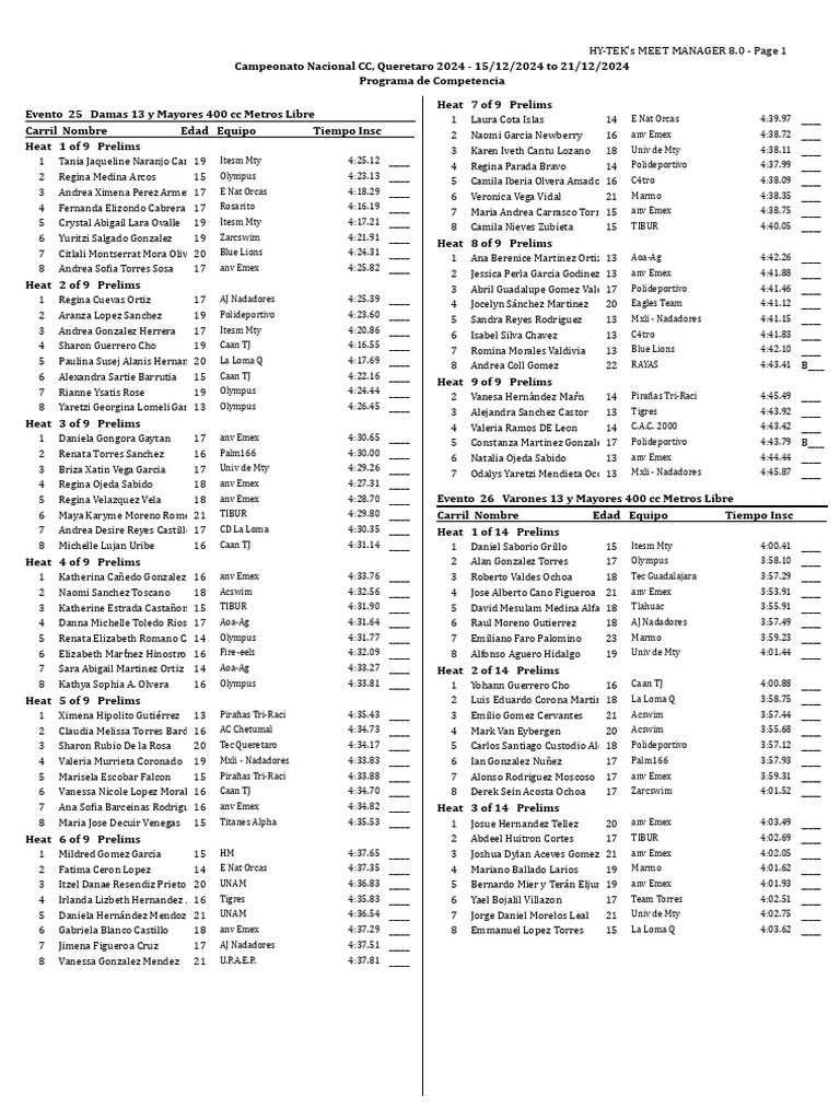 Programa 400libre Eliminatorias PDF Association Football Teams
