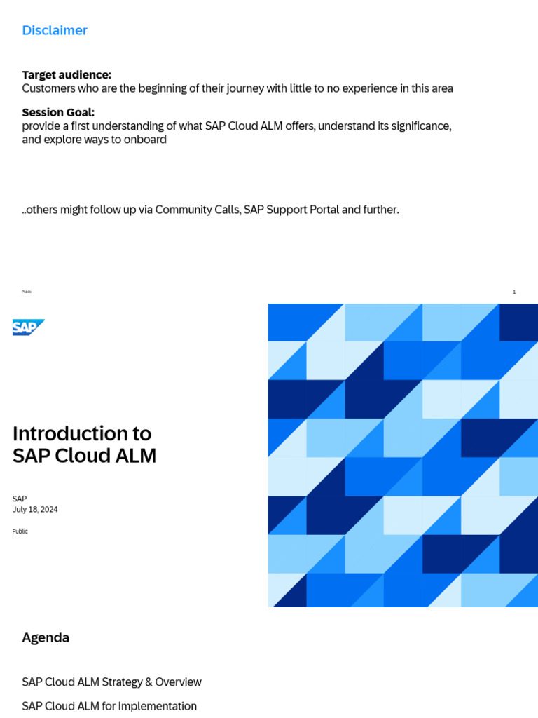 Introduction Sap Cloud Alm Webinar Q3 2024 | PDF | Cloud Computing ...