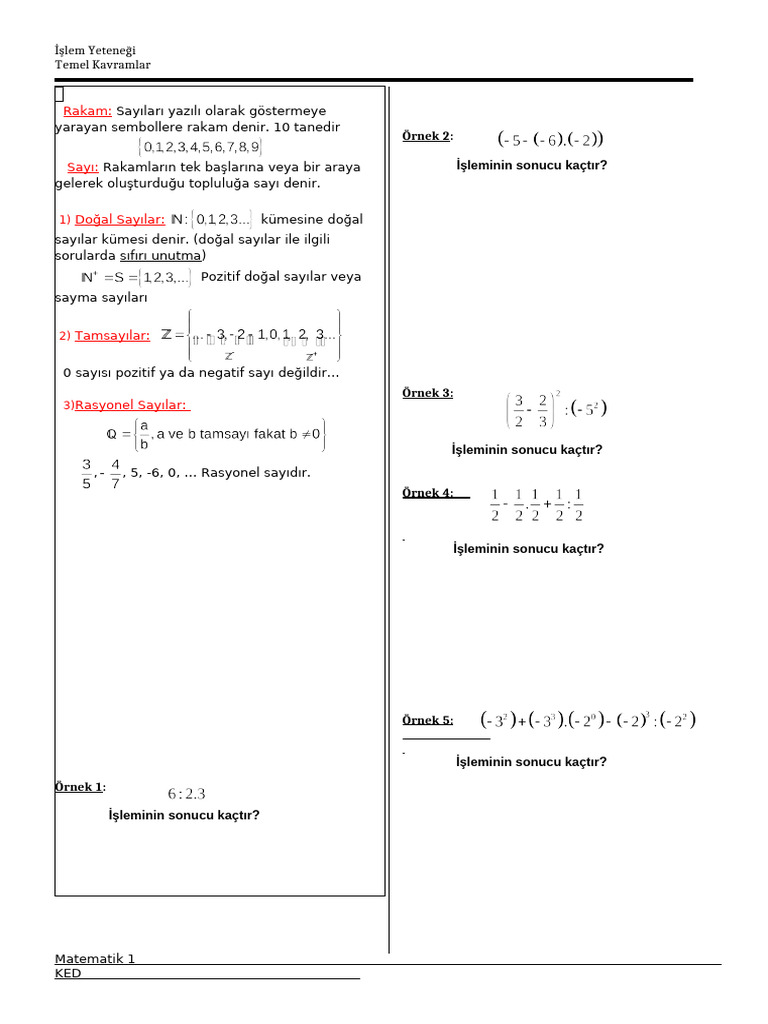 Temel Kavramlar | PDF