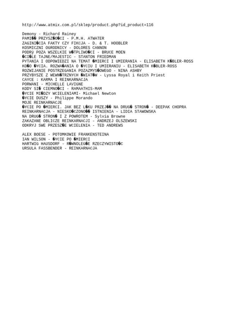 Kosmiczni Ogrodnicy Wykaz Książek | PDF