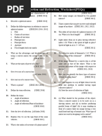Cbse Pyq Cl-10-Light | PDF | Mirror | Refraction