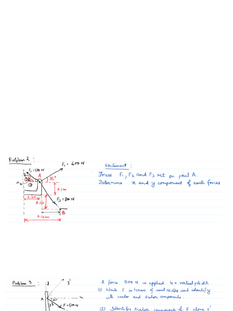 03 Force Numericals | PDF