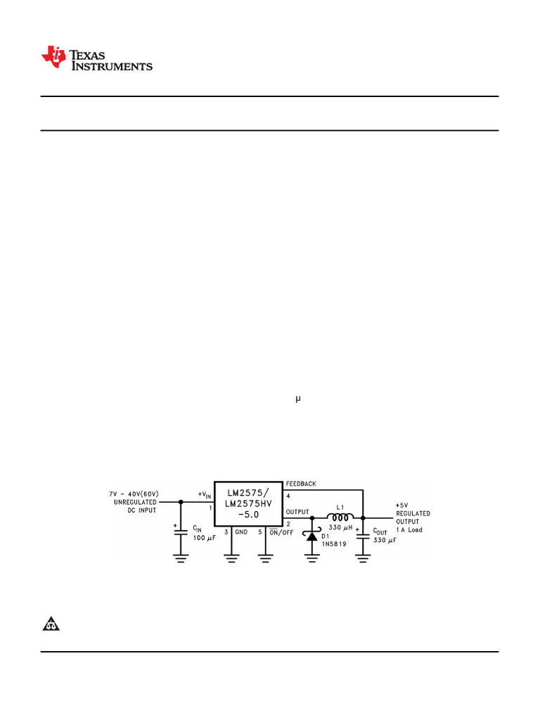 LM2575T-3 3 | PDF | Electrical Network | Inductor