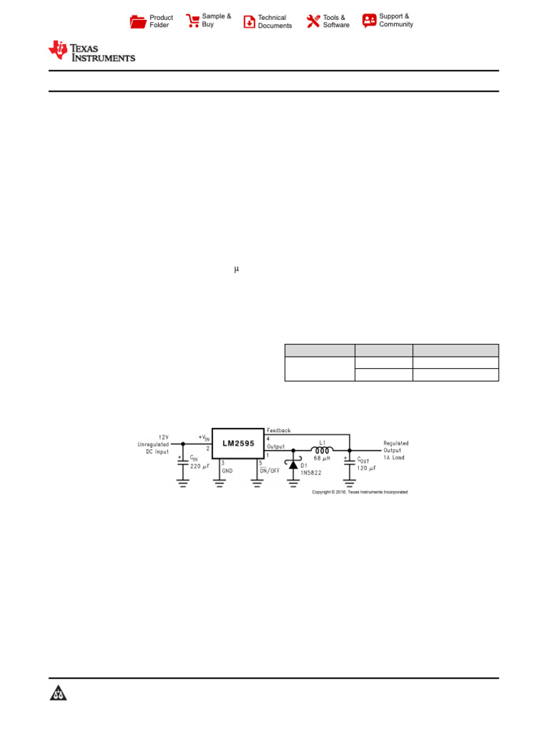 lm2595 | PDF | Capacitor | Inductor