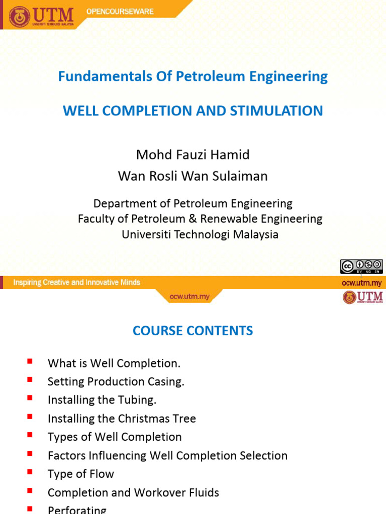 Fundamentals of Well Completion and Stimulation 1720075968 | PDF ...