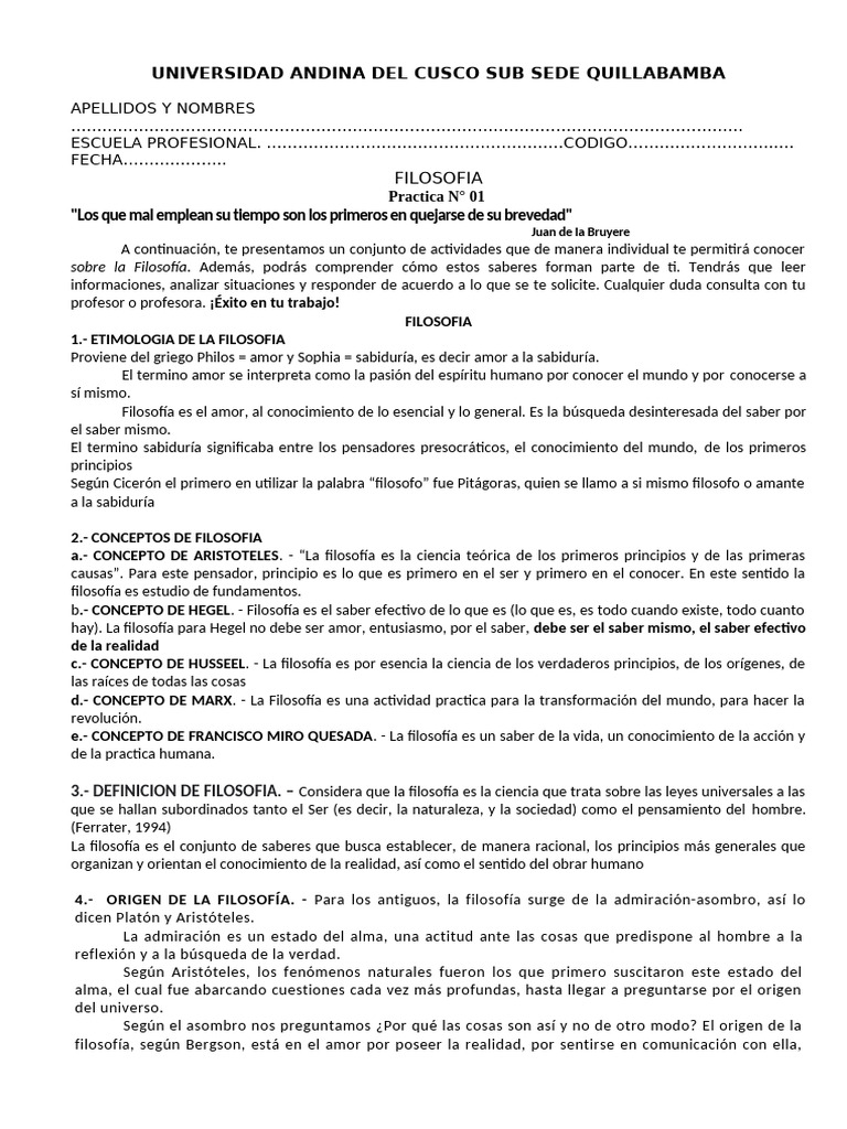 Practica 1 Filosofia | PDF | Conocimiento | Verdad
