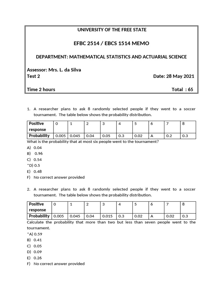Ebcs_toets2_2021_sem1_memo | PDF | Weighted Arithmetic Mean ...
