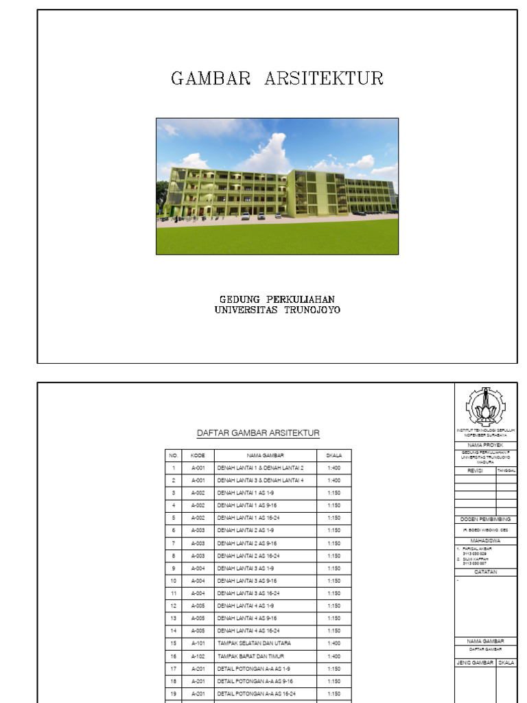 Denah Gedung Perkuliahan F UTM | PDF