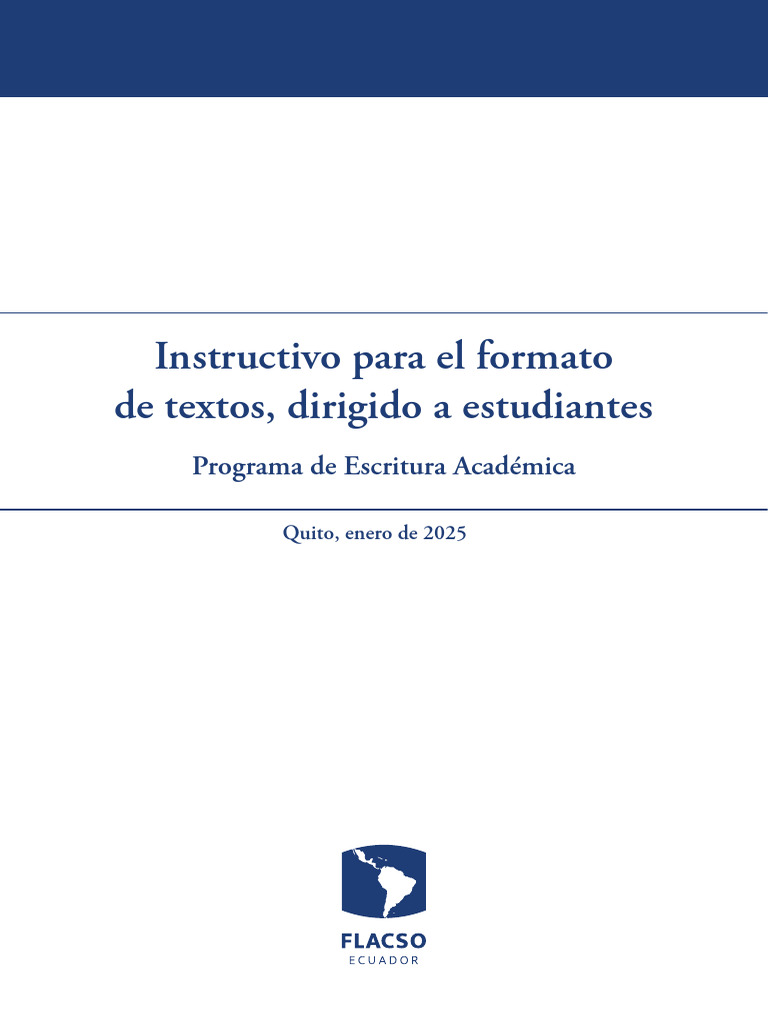 Instructivo - Formato - Textos - 2025 FLACSO | PDF | Comillas | Coma