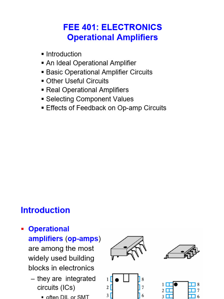 1 Introduction To Op Amps by Mr. Sayyid | PDF | Operational Amplifier ...
