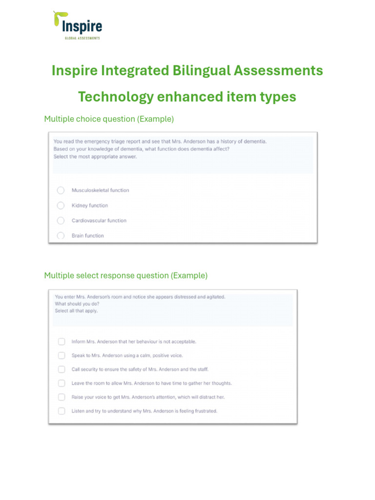 NEW Technology Enhanced Item Types | PDF
