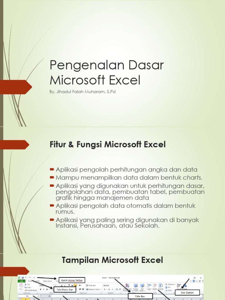 Pengenalan Dasar Microsoft Excel | PDF