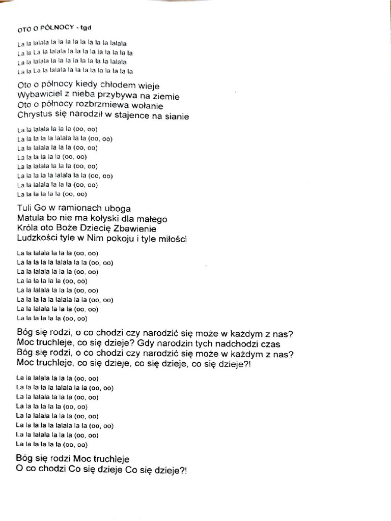 oto o północy tgd | PDF