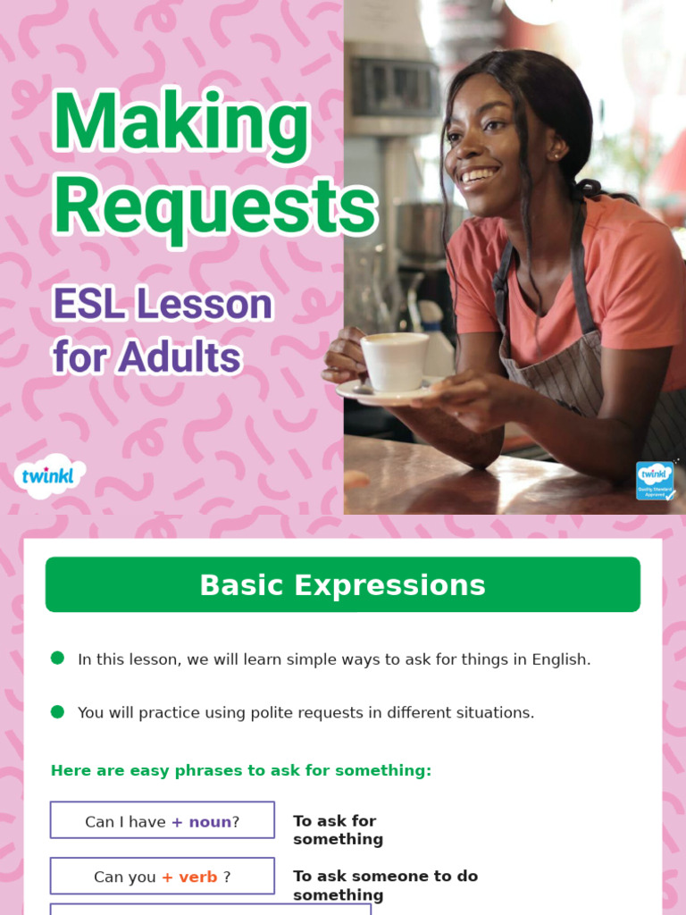 T e 1724747834 Esl Making Requests Adults A1 Ver 2 | PDF