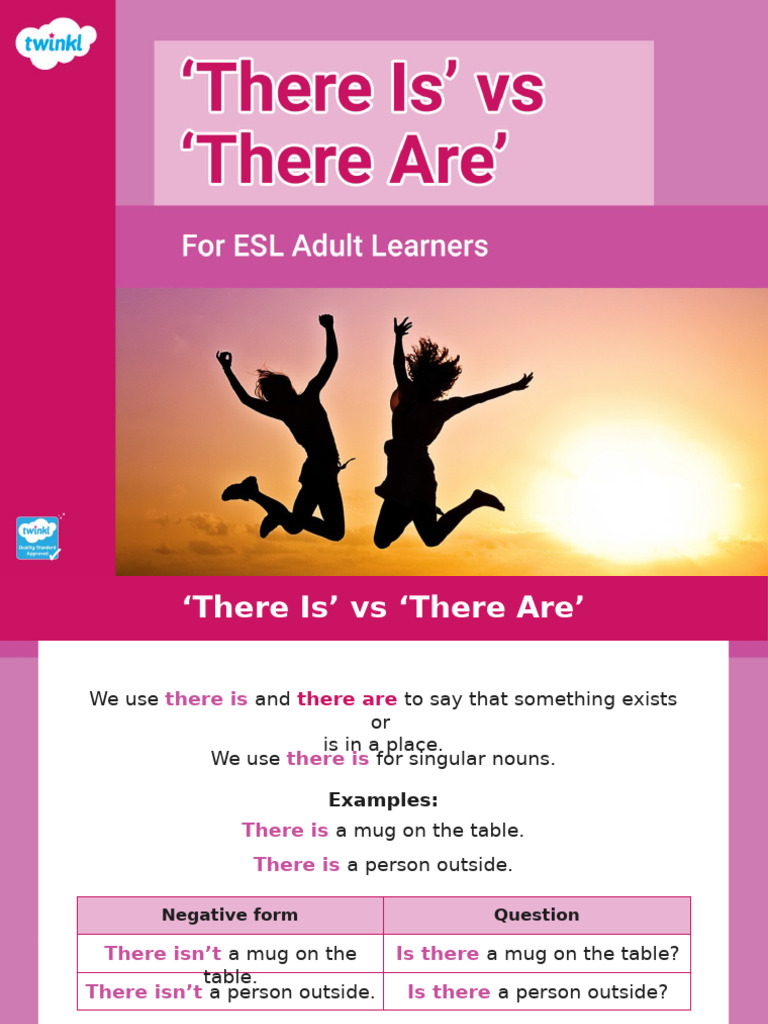 T 1713529188 Esl There Is Vs There Are Lesson Adults A1 Ver 4 | PDF ...