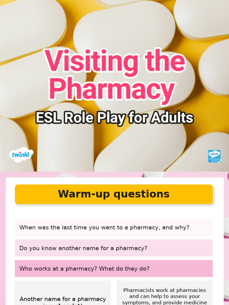 t 1719838890 Esl Visiting the Pharmacy Role Play Powerpoint Adults b1 ...