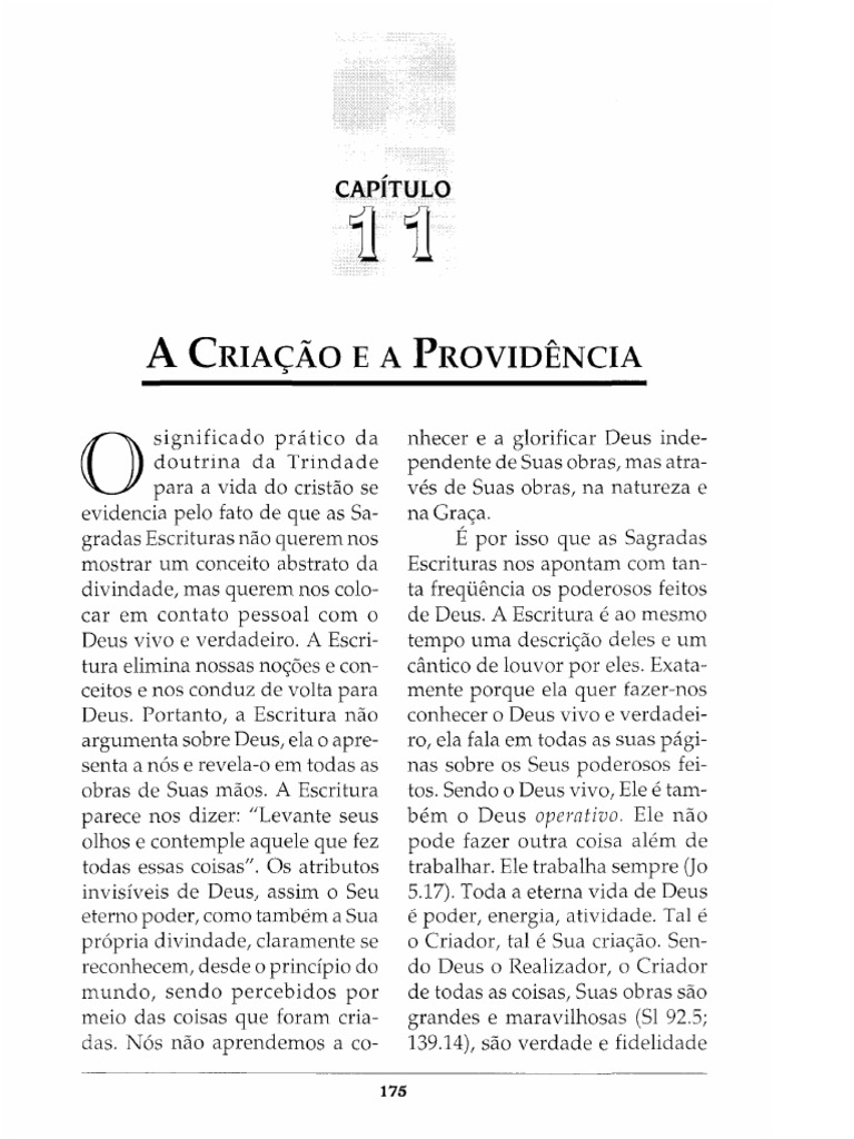 Teologia Sistematica - Hermann Bavink - A CRIAÇÃO E A PROVIDÊNCIA | PDF